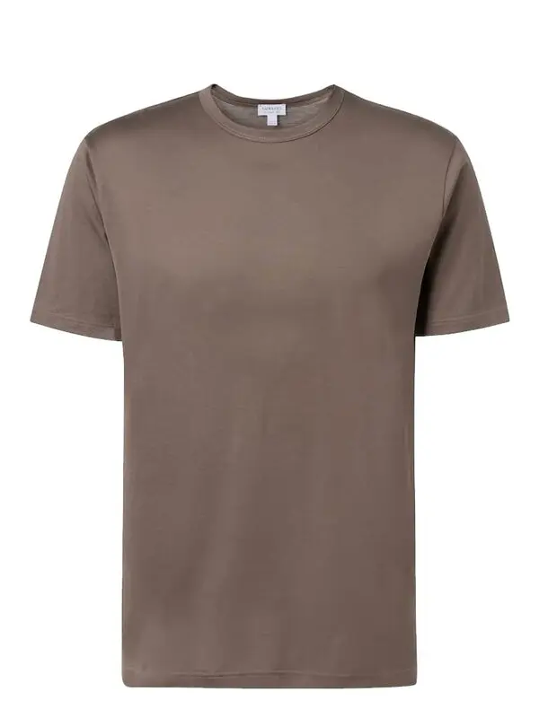 Sunspel Cotton T-shirt - Brown