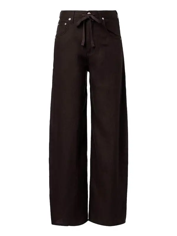 Citizens Of Humanity Brynn Wide-leg Linen Pants - Brown