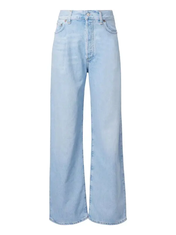 AGOLDE Franka Pleated Wide-leg Jeans - Blue