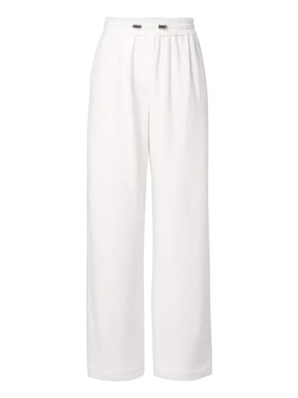 Brunello Cucinelli Cotton-blend Straight Pants - White