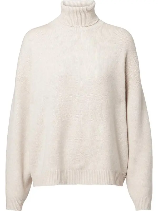 Brunello Cucinelli Cashmere Turtleneck Sweater - Beige
