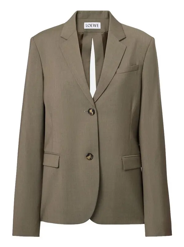 Loewe Wool Blazer - Green