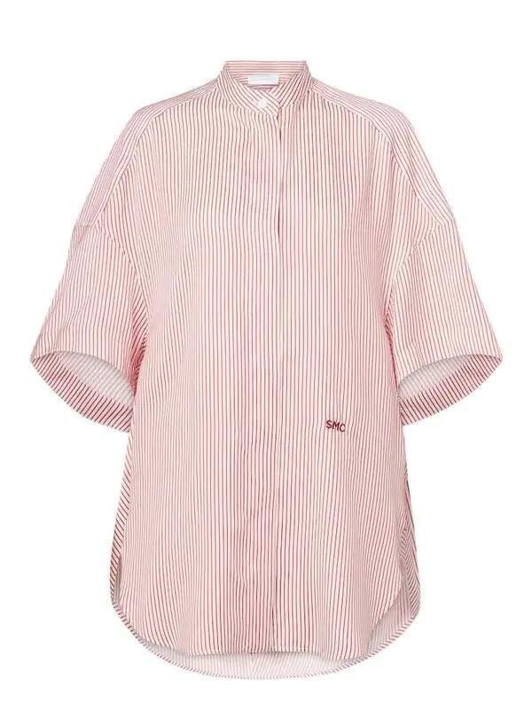 Stella McCartney Striped Silk Shirt - Red