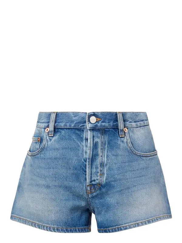 Gucci Mid-rise Denim Shorts - Blue