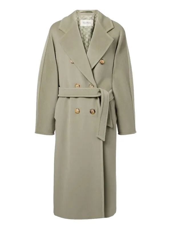 Max Mara Madame Belted Wool And Cashmere Coat - Green