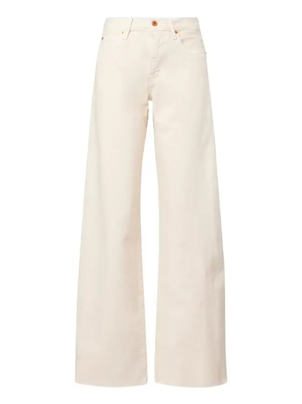 SLVRLAKE Mica High-rise Wide-leg Jeans - Beige
