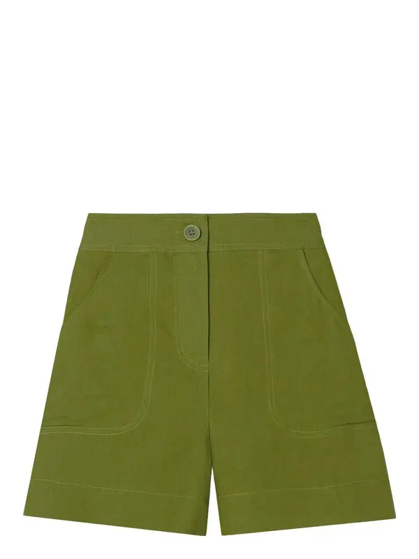 ERES L'intemporel Correct Linen Shorts - Green
