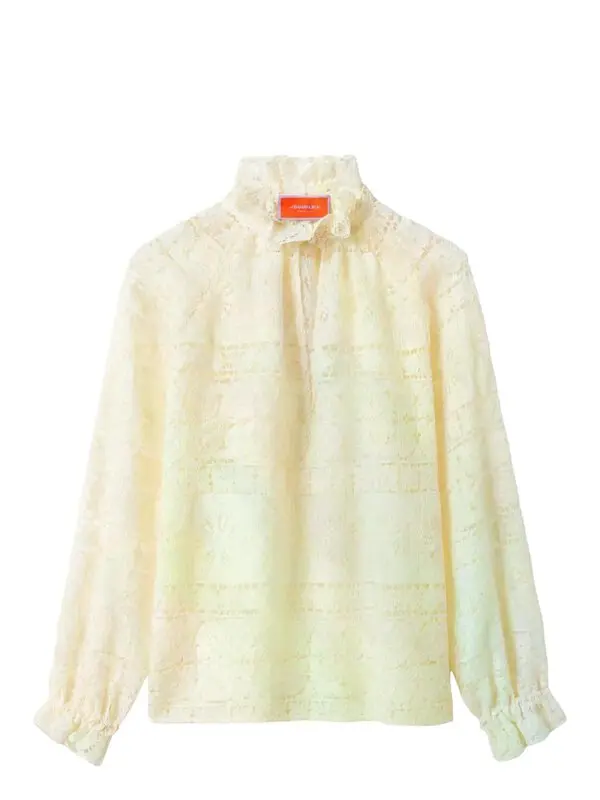 La DoubleJ Ruffled Blouse - Yellow