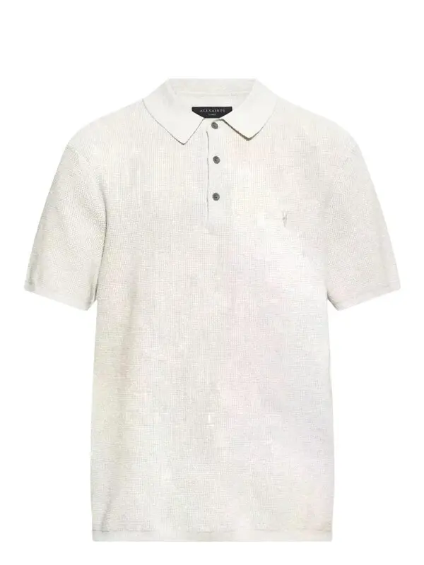 ALLSAINTS Aspen Textured Polo Shirt - Neutrals