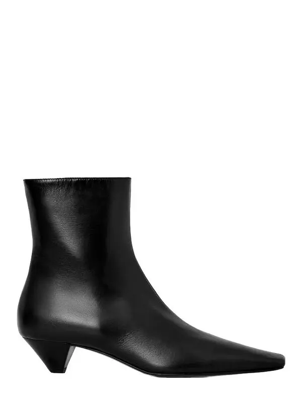 Cos Square Toe Ankle Boots - Black