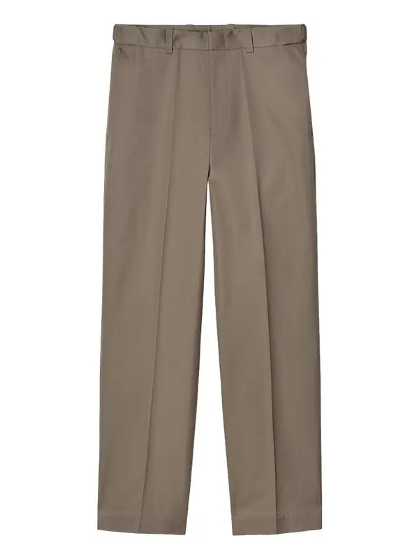 Cos Relaxed Straight-leg Cotton Trousers - Beige