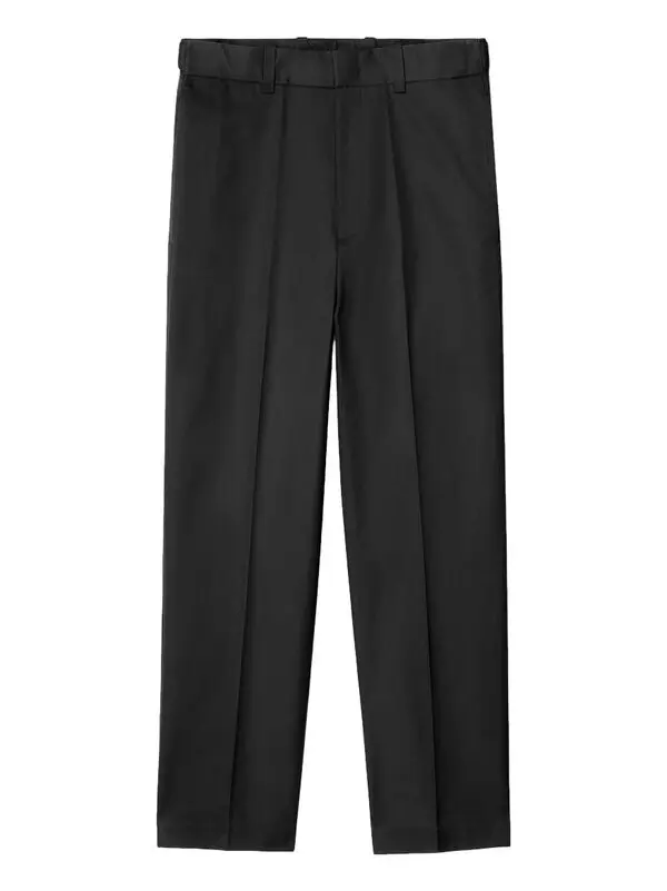Cos Relaxed Straight-leg Cotton Twill Pants - Black