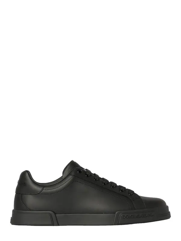 Dolce & Gabbana Low Top Smooth Calfskin Sneakers - Black