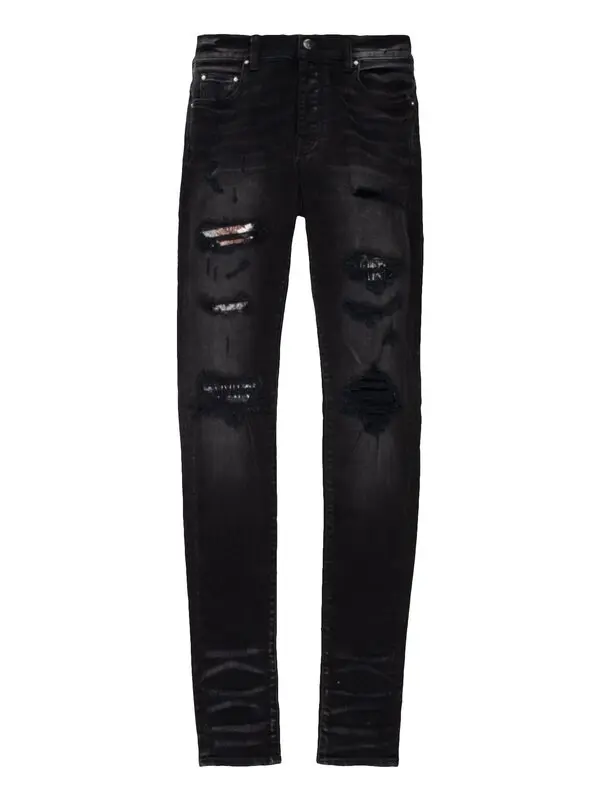 Amiri Hibiscus Artpatch Jean - Black