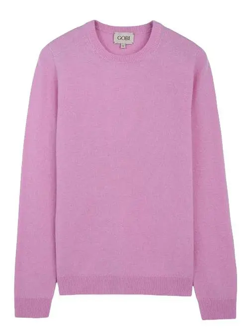 GOBI MONGOLIAN CASHMERE Cashmere Crewneck Sweater - Pink Frosting