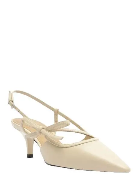 AREZZO Tessa Pointed Toe Slingback Pumps - Panacota