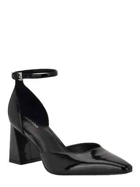 Calvin Klein Nalene Ankle Strap Pumps - Black