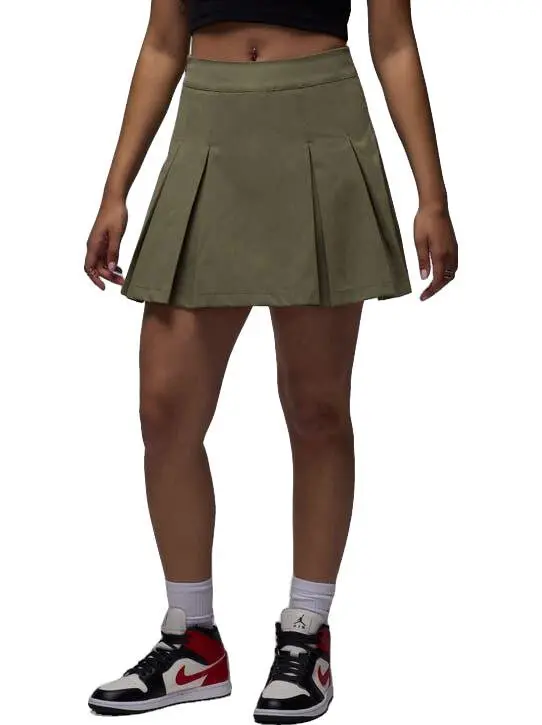 JORDAN Pleated Mini Skirt - Medium Olive