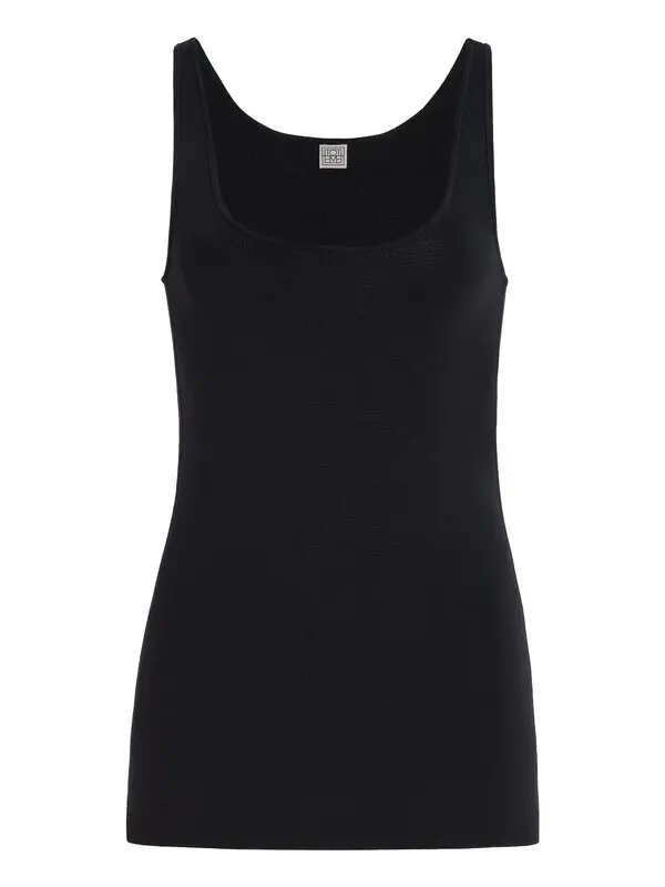 TOTEME Compact Knit Tank - Black