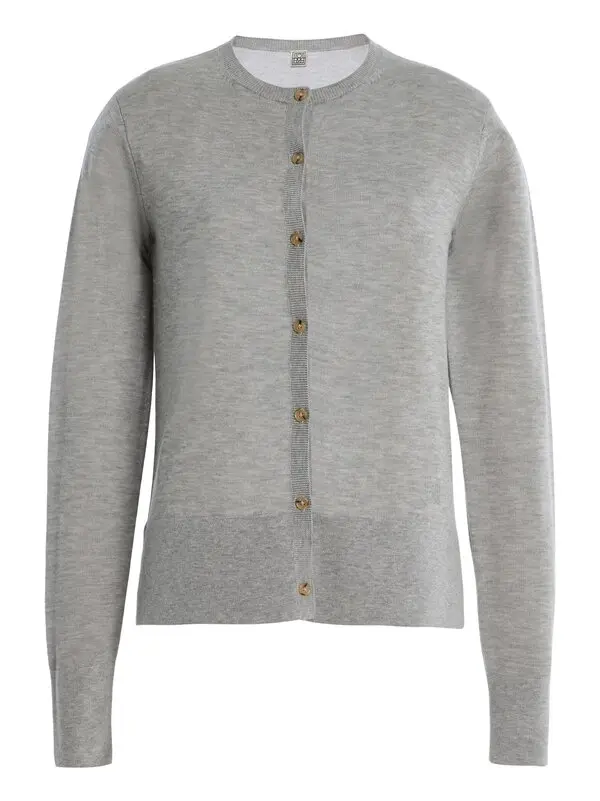 TOTÊME Stretch-cashmere Cardigan - Grey