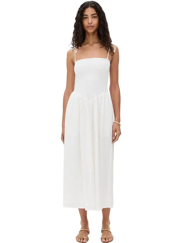 WAYF Melody Convertible Midi Dress - Ivory