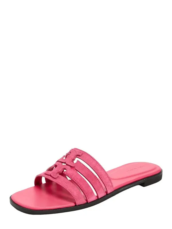 Tory Burch Ines Cage Slides - Fuchsia Pink