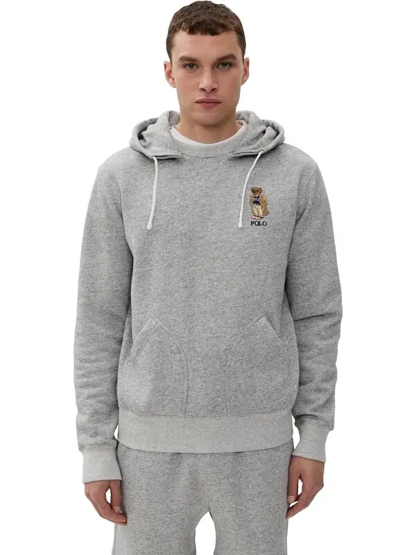Ralph Lauren Vintage Fleece Bear Hoodie - Grey