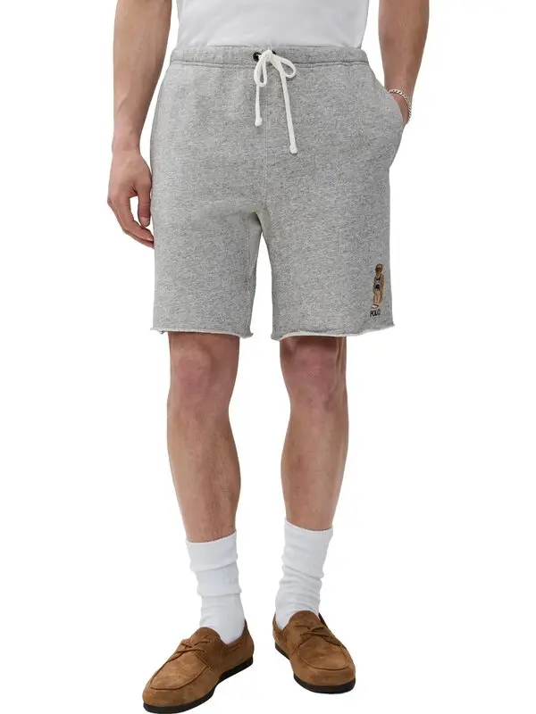 Ralph Lauren Vintage Fleece Novelty Bear Athletic Shorts - Grey