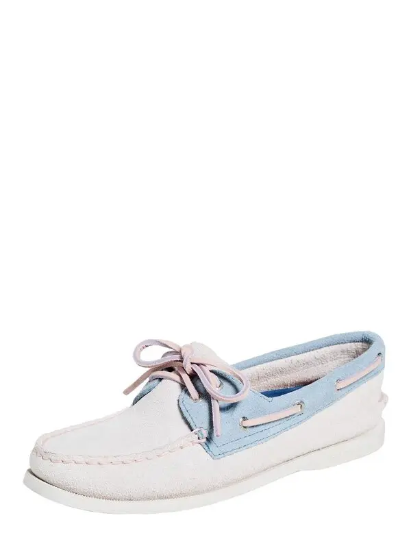Sperry Authentic Original Boat Shoe - White/blue