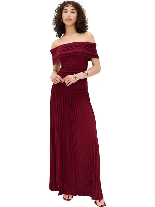 Lioness Field Of Dreams Maxi Dress - Burgundy