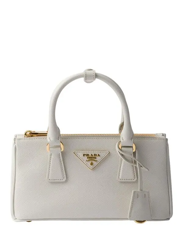 Prada Galleria Saffiano Leather Top-handle Bag - Talco