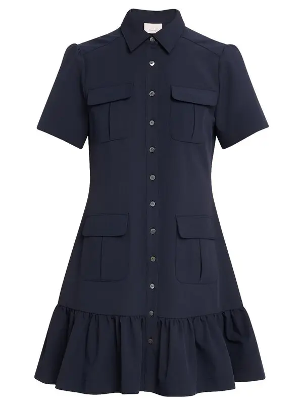 Cinq À Sept Jamie Short-sleeve Shirtdress - Navy