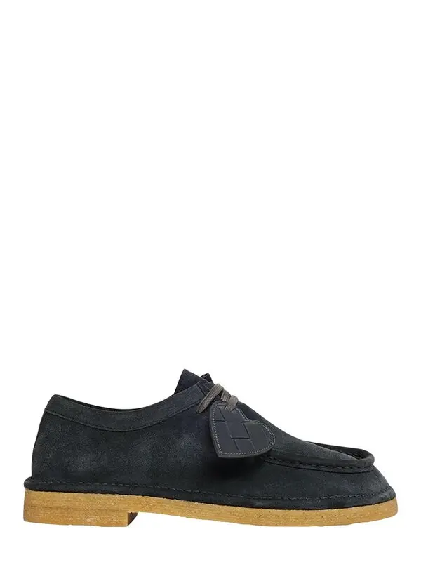 Bottega Veneta Daddy Derby Suede Wallabee Booties - Ardoise