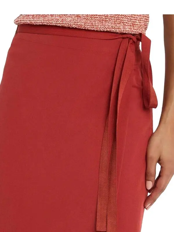 Vince Straight Wrap Skirt - Brick Rose