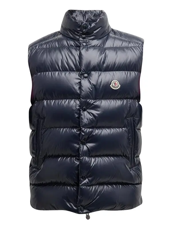 Moncler Tibb Nylon Laque Vest - Navy