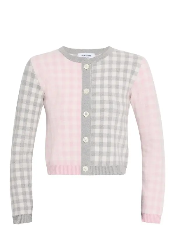 Thom Browne Gingham Check Cropped Cardigan - Seasonal Combo