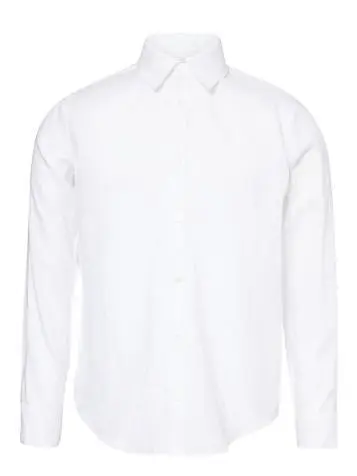 CHE Regular-fit Curved-hem Linen Shirt - White