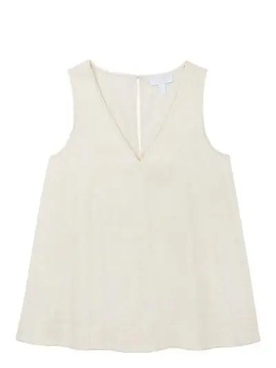 THE WHITE COMPANY Relaxed-fit Linen-blend Shell Top - Butter