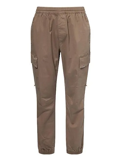 REPRESENT Cargo Elasticated-cuffs Stretch-cotton Trousers - Olive