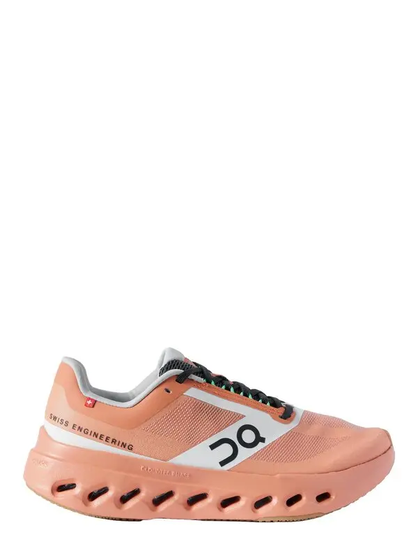 On Rubber-trimmed Mesh Sneakers - Orange