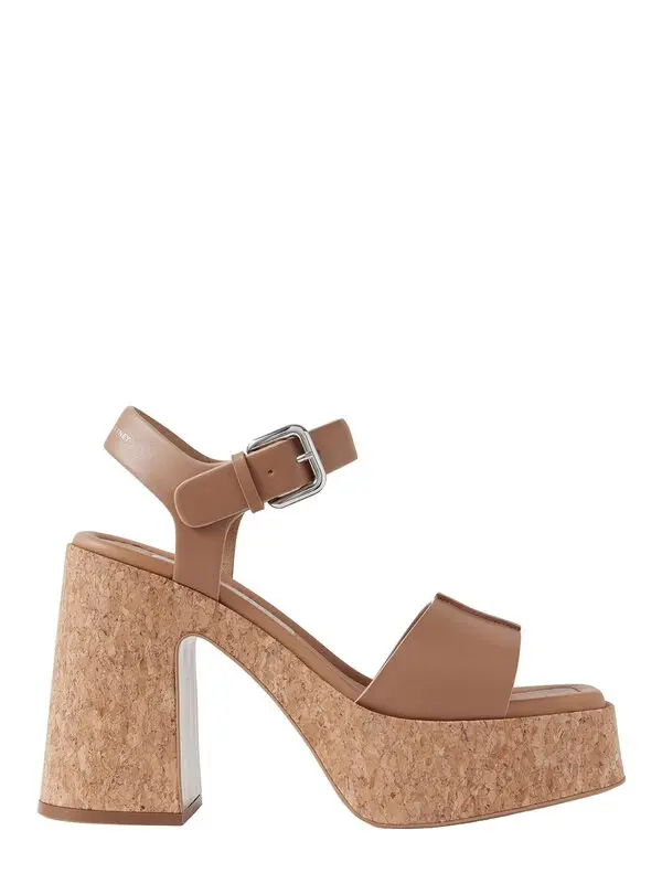 Stella McCartney Net Sustain Skyla Vegea® Platform Sandals - Brown
