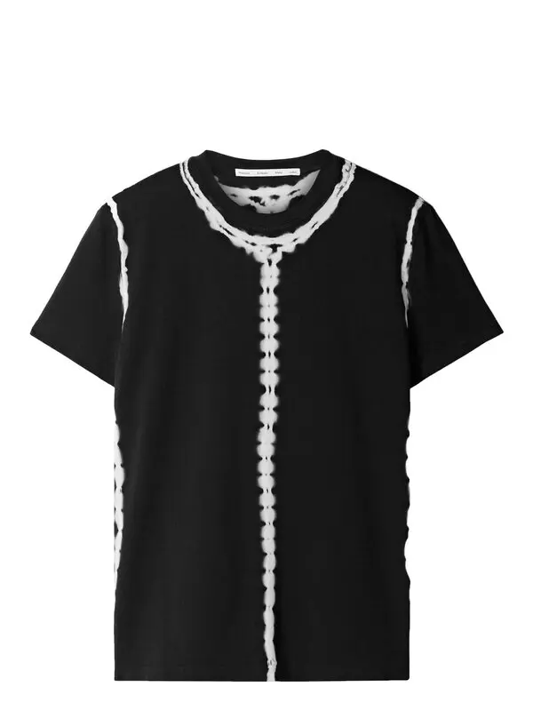 Proenza Schouler White Label Tie-dyed Cotton-blend Jersey T-shirt - Black