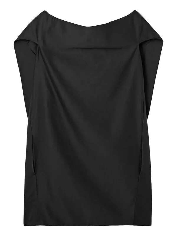 THE ROW Pallenberg Off-the-shoulder Wool-blend Blouse - Black