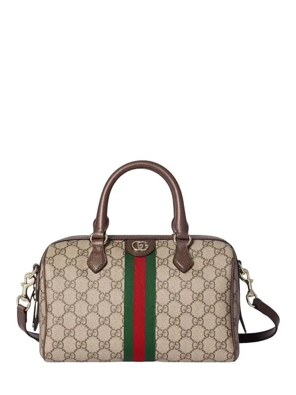 Gucci Ophidia Medium Boston Bag - Beige