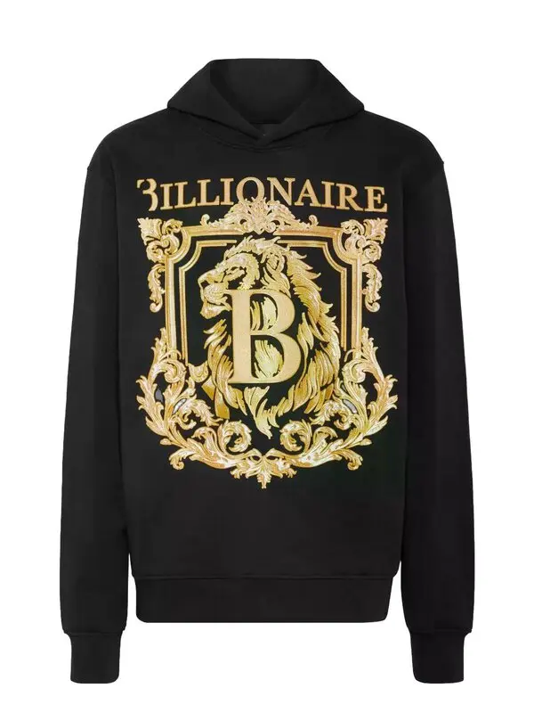 BILLIONAIRE Logo-print Hoodie - Black