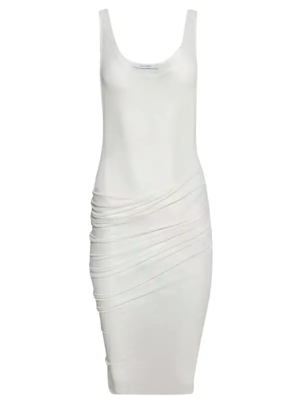 Alex Perry Ruched Midi Dress - White