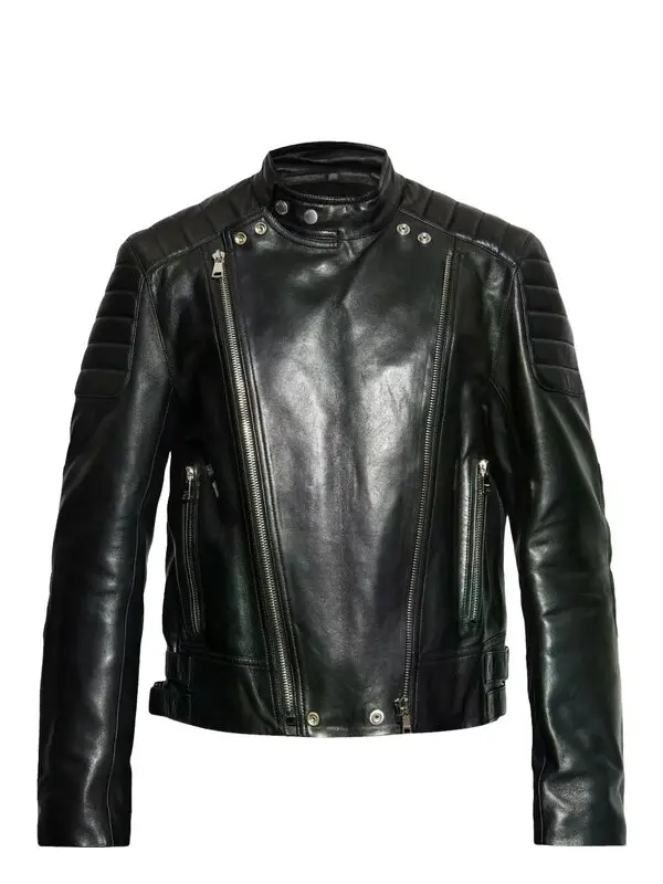 Balmain Leather Jacket - Black