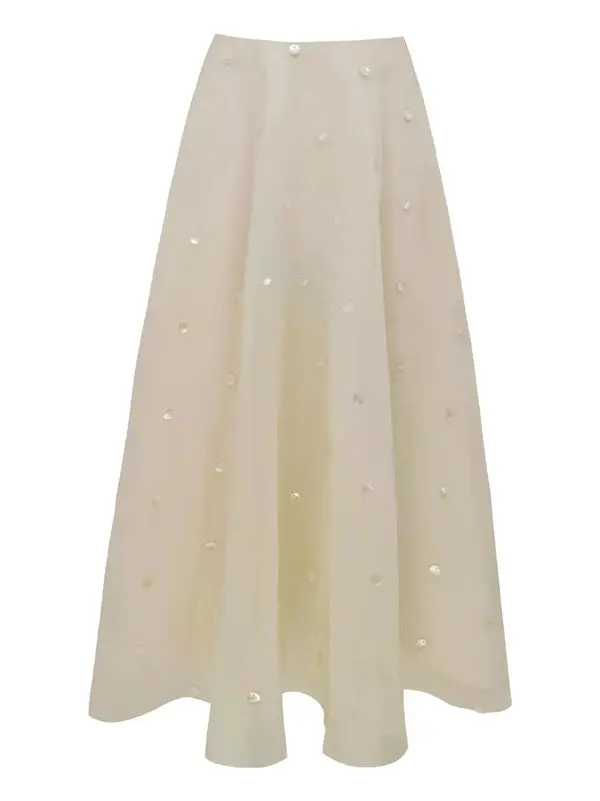Azeeza Sorcha Sequined Skirt - Neutrals