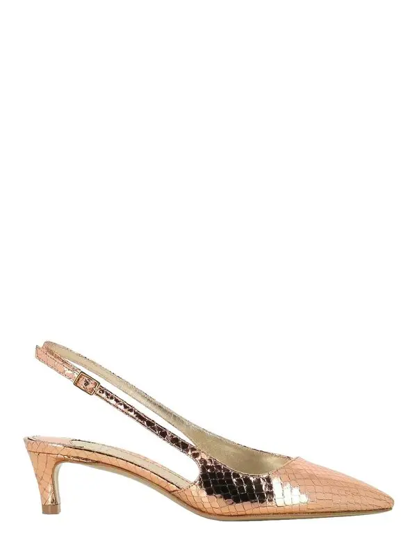 ANTONIO BARBATO MAESTRI VENEZIANI 40mm Crocodile-embossed Slingback Pumps - Gold