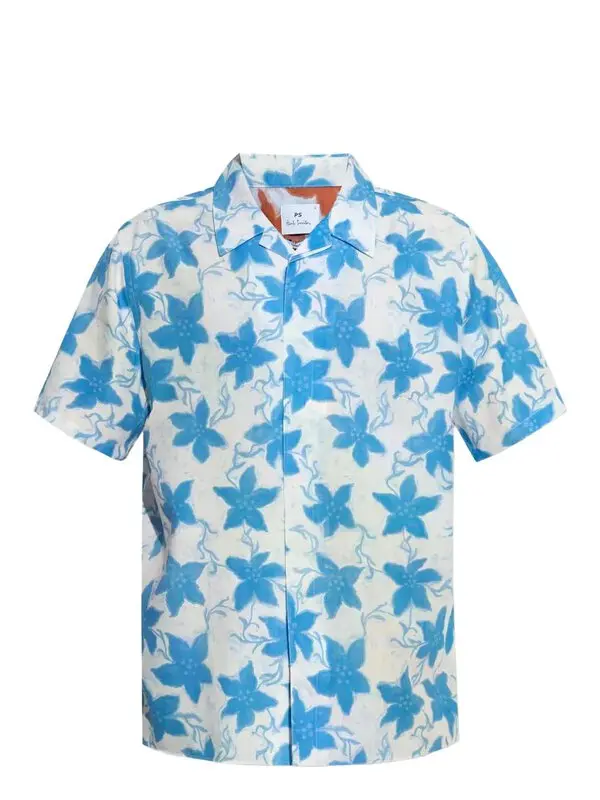 Paul Smith Floral-print Short-sleeve Shirt - White